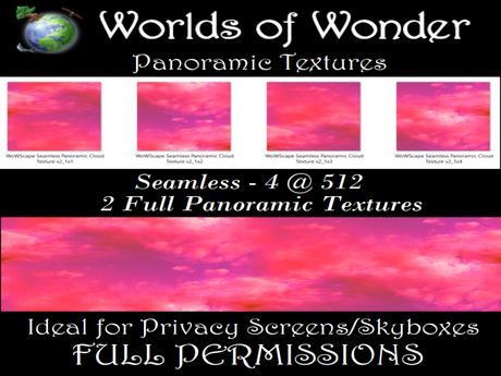 Second Life Marketplace - WoW 6 Seamless Sunset Panoramic Textures